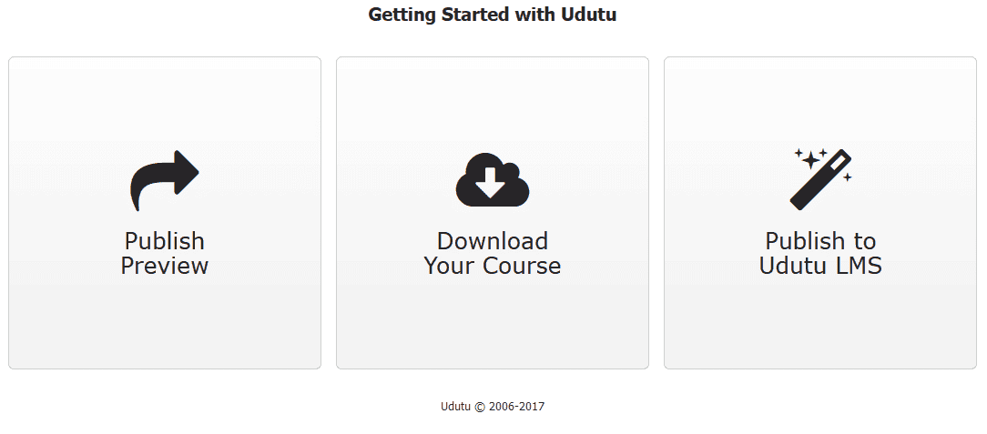Course Publish Options - Udutu